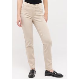 Slim-fit-Jeans Angels "CICI", Damen, Gr. 38, Länge 30, beige (beige used), Denim/Jeans, Obermaterial: 92% Baumwolle, 6% Polyester, 2% Elasthan, slim fit lang, Jeans, mit Stretch-Anteil