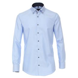 Businesshemd Venti "Venti Businesshemd uni", Herren, Gr. 36, Normalgr&ouml;&szlig;en, blau (hellblau), 100% Baumwolle, unifarben, schmal, Hemden