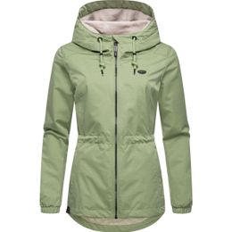 Outdoorjacke Ragwear "Dankka Tech", Damen, Gr. L (40), gr&uuml;n, Obermaterial: 100% Polyester. Innenfutter: 100% Polyester, figurumspielend h&uuml;ftbedeckend, &Auml;rmel ohne &Auml;rmelschlitz elastischer Bund mit innenliegendem Gummizug, Jacken Outdoorjacke, Stylische Damen &Uuml;bergangsjacke aus wasserdichtem Material