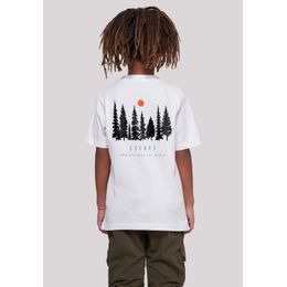 T-Shirt F4NT4STIC "Escape Discover the World Forest", Mädchen, Gr. 122/128, weiß, Obermaterial: 100% Baumwolle, regular fit, Rundhals, ohne Bündchen, Shirts, Discover the World