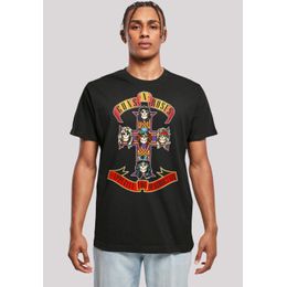 T-Shirt F4NT4STIC "Guns 'n' Roses Appetite For Destruction", Herren, Gr. 4XL, schwarz, Obermaterial: 100% Baumwolle, regular fit, Rundhals, ohne Bündchen, Shirts, Print