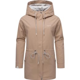 Outdoorjacke Ragwear "Urbanna Remake", Gr. L (40), beige (sand), Obermaterial: 100% Polyester. Innenfutter: 100% Polyester, l&auml;ssig geschnitten Po-bedeckend, hoch geschlossener Ausschnitt, &Auml;rmel ohne &Auml;rmelschlitz normaler Saum, Jacken Outdoorjacke, Wasserdichte &Uuml;bergangsjacke
