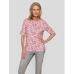 Print-Shirt Rabe "T-Shirt", Damen, Gr. 40, orange, 92%Viskose, 8%Elastan, gemustert, tailliert, Shirts