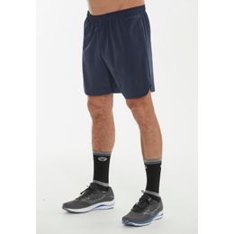 Shorts Virtus "SPIER M activ", Herren, Gr. L, US-Gr&ouml;&szlig;en, blau (dunkelblau), 87% Polyester, 13% Elasthan, unifarben, kurz, Hosen Shorts, mit komfortablem 4-Wege-Funktionsstretch