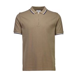 Poloshirt LINDBERGH "LINDBERGH Poloshirt", Herren, Gr. L, dk stone, Obermaterial: 100% Baumwolle, lässig geschnitten, Shirts