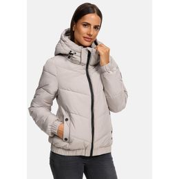 Winterjacke Marikoo "Nayanaa", Damen, Gr. XL, grau (light grau), Obermaterial: 100% Polyester, Innenseite: 100% Polyester, Jacken Winterjacke, mit abnehmbarer Kapuze