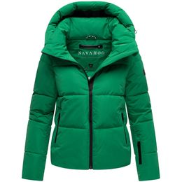 Steppjacke Navahoo "Frostherz XIV", Damen, Gr. S (36), smaragd, Obermaterial: 100% Polyester; Innenfutter: 100% Polyester; Wattierung: 100% Polyester; Ärmelfutter: 100% Polyester, gerade hüftbedeckend, hoch geschlossener Ausschnitt, Ärmel ohne Ärmelschlitz normaler Saum, Jacken Steppjacke, Kurze gesteppte Damen Winterjacke mit abnehmbarer Kapuze