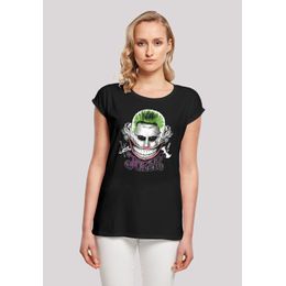 T-Shirt F4NT4STIC "Suicide Squad Joker Coloured Smile", Damen, Gr. 4XL, schwarz, Obermaterial: 100% Baumwolle, regular fit, Rundhals, ohne B&uuml;ndchen, Shirts T-Shirt, Print