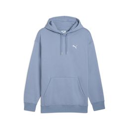 Hoodie Puma "Wardrobe Essentials Relaxed Fleece Hoodie Herren", Herren, Gr. M, cool blau, Obermaterial: 66% Baumwolle, 34% Polyester; Rippe: 4% Elasthan, 96% Baumwolle, relaxed fit, Sweatshirts Hoodie