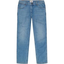 5-Pocket-Jeans Wrangler "River FREE TO STRETCH", Damen, Gr. 36, L&auml;nge 34, blau (reflections), Denim/Jeans, Obermaterial: 79% Baumwolle, 20% Polyester, 1% Elasthan, regular fit, Jeans 5-Pocket-Jeans, Regular fit