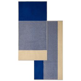 SUITE702 Handtuch-Serie Blend Duschtuch (2er-Set) Blau-Ecru