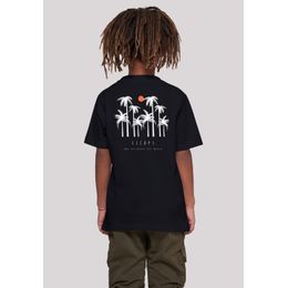 T-Shirt F4NT4STIC "Escape Discover the World Palm Trees", Mädchen, Gr. 110/116, schwarz, Obermaterial: 100% Baumwolle, regular fit, Rundhals, ohne Bündchen, Shirts, Discover the World