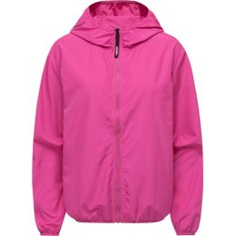 Outdoorjacke Ragwear "Vinzie C", Damen, Gr. L (40), pink (magenta), 100% Polyester, l&auml;ssig geschnitten h&uuml;ftlang, hoch geschlossener Ausschnitt, &Auml;rmel ohne &Auml;rmelschlitz elastischer Bund mit Gummizug, Jacken Outdoorjacke, Extraleichte &Uuml;bergangsjacke mit Kapuze
