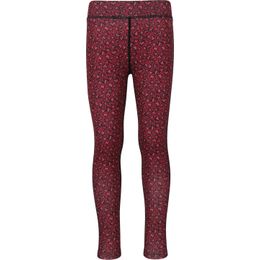 Trainingstights ZIGZAG "Valerie", Jungen, Gr. 110, EURO-Gr&ouml;&szlig;en, rot, 90% Polyester, 10% Elasthan, lang, Hosen, mit coolem Allover-Print