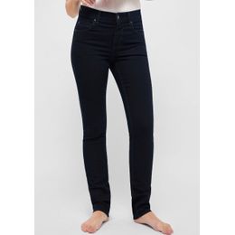 Slim-fit-Jeans Angels "SKINNY", Damen, Gr. 34, Länge 32, blau (blau blau), Denim/Jeans, Obermaterial: 78% Baumwolle, 21% Polyester, 1% Elasthan, slim fit, Jeans