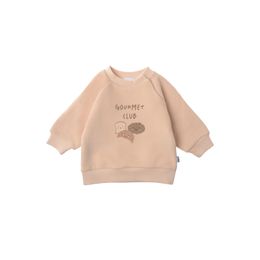 Sweatshirt Liliput "Gourmet Club", M&auml;dchen, Gr. 62/68, braun (hellbraun), 80% Baumwolle, 20% Polyester, bedruckt, normal, Rundhals, Sweatshirts Sweatshirt, mit niedlichem Frontprint