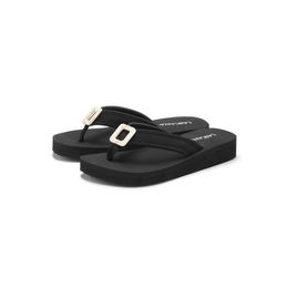Lascana Badezehentrenner 'Sandale, Badeschuh, Pantolette, Badelatsche, Flip Flop' schwarz Gr. 36 f&uuml;r Damen