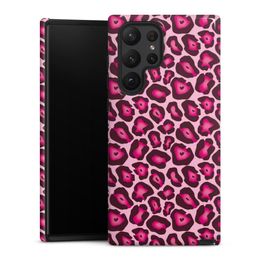 DeinDesign Galaxy S23 Ultra Handy Panzer Handyh&uuml;lle robuste Outdoor H&uuml;lle Schutzh&uuml;lle gl&auml;nzend Leopard Animal Print Leo Print Tough Case