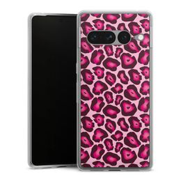 DeinDesign Google Pixel 7 Pro Handy Silikon H&uuml;lle Case transparent Handyh&uuml;lle Leopard Animal Print Leo Print Silikon Case