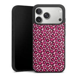 DeinDesign iPhone 17 Pro Max Handy Premium Silikon H&uuml;lle Handyh&uuml;lle schwarz Case Leopard Animal Print Leo Print Silikon Premium Case