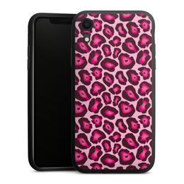 DeinDesign iPhone Xr Handy Premium Silikon H&uuml;lle Handyh&uuml;lle schwarz Case Leopard Animal Print Leo Print Silikon Premium Case