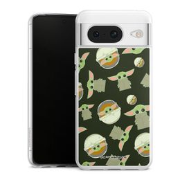 DeinDesign Google Pixel 8 Handy Silikon H&uuml;lle Case transparent Handyh&uuml;lle Official Licensed Product Star Wars Muster Baby Yoda Silikon Case