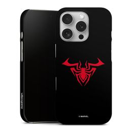 DeinDesign iPhone 16 Pro Handy Premium Case Smartphone Handyh&uuml;lle Schutzh&uuml;lle matt Spiderman Logo Marvel Premium Case