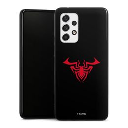 DeinDesign Galaxy A53 5G Handy Silikon H&uuml;lle Case schwarz Handyh&uuml;lle Marvel Logo Spiderman