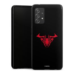 DeinDesign Galaxy A52s 5G Handy Silikon H&uuml;lle Case schwarz Handyh&uuml;lle Spiderman Logo Marvel