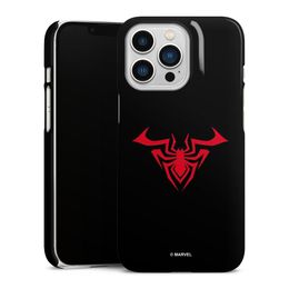 DeinDesign iPhone 13 Pro Handy Premium Case Smartphone Handyh&uuml;lle Schutzh&uuml;lle gl&auml;nzend Spiderman Logo Marvel Premium Case
