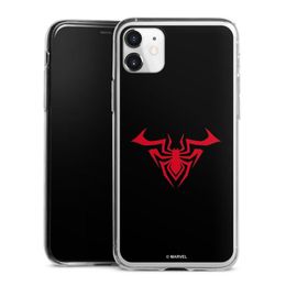 DeinDesign iPhone 11 Handy Slim Case Silikon Handyh&uuml;lle transparent H&uuml;lle extra d&uuml;nn Marvel Logo Spiderman Silikon Slim Case