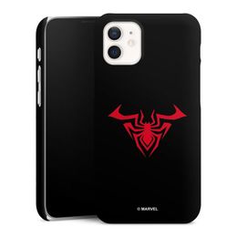 DeinDesign iPhone 12 mini Handy Premium Case Smartphone Handyh&uuml;lle Schutzh&uuml;lle matt Spiderman Logo Marvel Premium Case