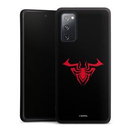 DeinDesign Galaxy S20 FE 5G Handy Premium Silikon H&uuml;lle Handyh&uuml;lle schwarz Case Spiderman Logo Marvel Silikon Premium Case
