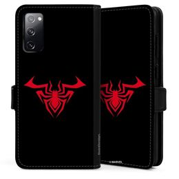 DeinDesign Galaxy S20 Handy Klapph&uuml;lle Handyh&uuml;lle aus Kunst Leder schwarz Flip Case Spiderman Logo Marvel Sideflip mit Lasche