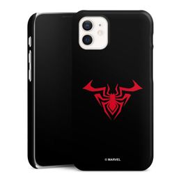 DeinDesign iPhone 12 mini Handy Premium Case Smartphone Handyh&uuml;lle Schutzh&uuml;lle gl&auml;nzend Spiderman Logo Marvel Premium Case