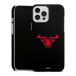 DeinDesign iPhone 13 Pro Max Handy Premium Case Smartphone Handyh&uuml;lle Schutzh&uuml;lle matt Spiderman Logo Marvel Premium Case