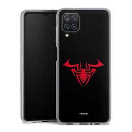 DeinDesign Galaxy A12 Handy Silikon H&uuml;lle Case transparent Handyh&uuml;lle Spiderman Logo Marvel Silikon Case