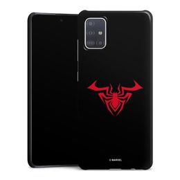 DeinDesign Galaxy A51 Handy Premium Case Smartphone Handyh&uuml;lle Schutzh&uuml;lle gl&auml;nzend Spiderman Logo Marvel Premium Case