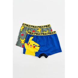Pokémon Pokémon 2er-Set: Boxershorts "Pokemon" in Grau/ Blau - 50% | Größe 134/140 | Kinder-waesche