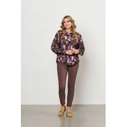 &Co Woman Bluse "Avin" in Braun/ Lila - 42% | Gr&ouml;&szlig;e L | Damen-blusen