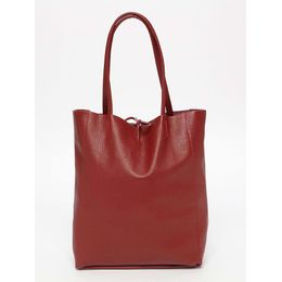 Abaco Leder-Shopper "Tesa" in Bordeaux in Rot - (B)40 x (H)37 x (T)13 cm - 66% | Damen-taschen