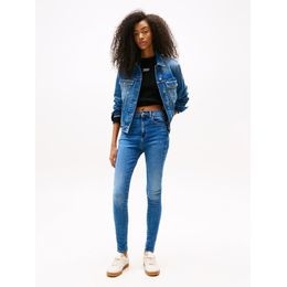 Tommy Jeans Jeans "Sylvia" - Skinny fit - in Blau - 43% | Gr&ouml;&szlig;e W34/L30 | Damenjeans