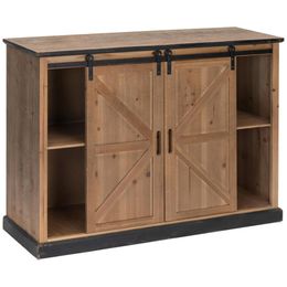 Livetastic Highboard, Natur, Holz, Tanne,Tanne,Tanne, massiv, 2 F&auml;cher, 3 Schublade(n) Schubladen, 120x86x40 cm, Fsc, Holzm&ouml;bel, Kleinm&ouml;bel Holz, Holzkommoden, Highboards Holz