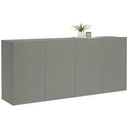 Hom&acute;in Hom`in Sideboard, Gr&uuml;n, Holzwerkstoff, 6 F&auml;cher, 180x80x42 cm, Wohnzimmer, Kommoden & Sideboards, Sideboards