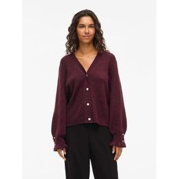 Vila Cardigan "Vitilda" in Bordeaux - 37% | Gr&ouml;&szlig;e M | Damen-pullover-cardigans