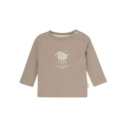 Noppies Longsleeve in Hellbraun/ Grau - 42% | Gr&ouml;&szlig;e 56 | Baby-langarmshirts
