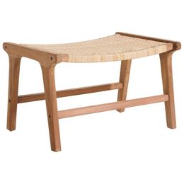 Livetastic Hocker, Natur, Holz, Naturmaterialien, Teakholz, massiv, 65x41x47 cm, Wohnzimmer, Hocker, Sitzhocker