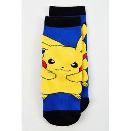 Pok&eacute;mon Pok&eacute;mon Socken "Pokemon" in Dunkelblau/ Gelb - 50% | Gr&ouml;&szlig;e 27-30 | Babysocken-strumpfhosen