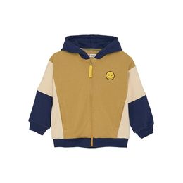 Noppies Sweatjacke in Hellbraun/ Beige/ Dunkelblau - 46% | Gr&ouml;&szlig;e 128 | Kinder-sweatshirts-jacken