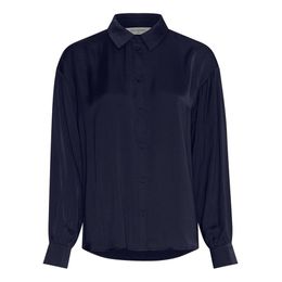 MOSS COPENHAGEN Bluse "Sandeline" in Dunkelblau - 51% | Gr&ouml;&szlig;e M/L | Damen-blusen
